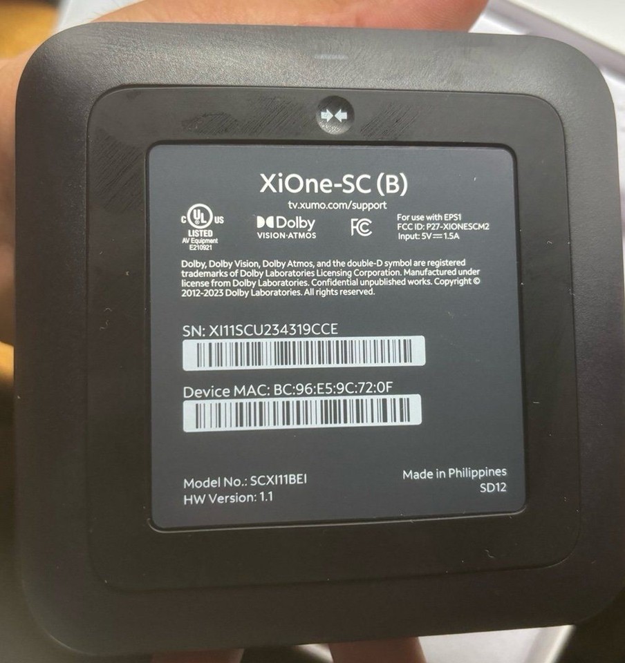 Xumo SCXI11BEI XiOne-SC(B) Stream Box POWER SUPPLY and Remote | eBay