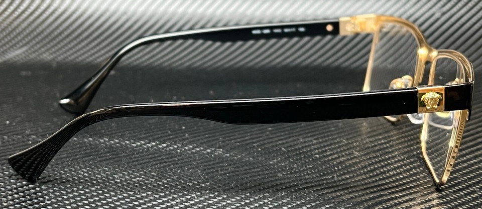 VERSACE VE1285 1443 Black Gold Men's 56 mm Eyeglasses 8056597726450| eBay