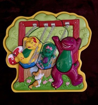 BARNEY THE DINOSAUR 3D PLASTIC FRAME PUZZLE BJ BABY BOP TODDLER ...