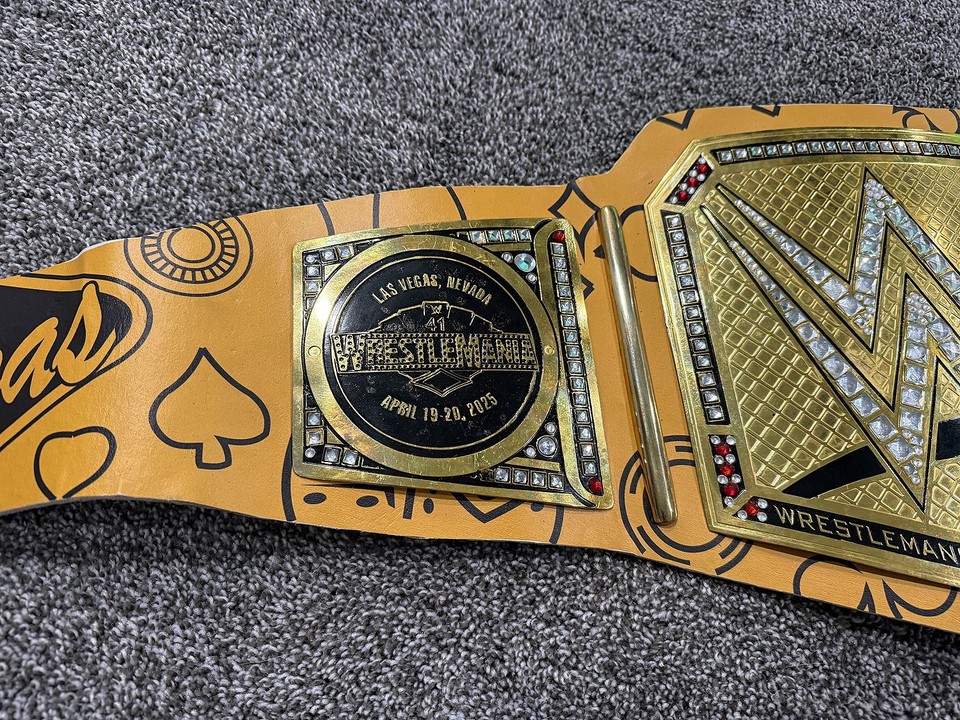 JOHN CENA Autographed SIGNED WWE Wrestlemania 41 Vegas Champion Title ...