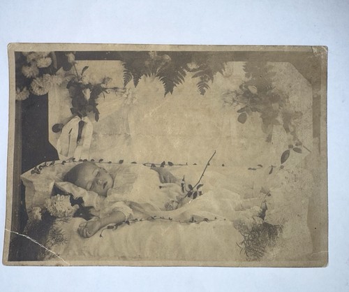 Cabinet Card Photo Post Mortem 1 Year Old Baby in Casket Dated 1918 | eBay