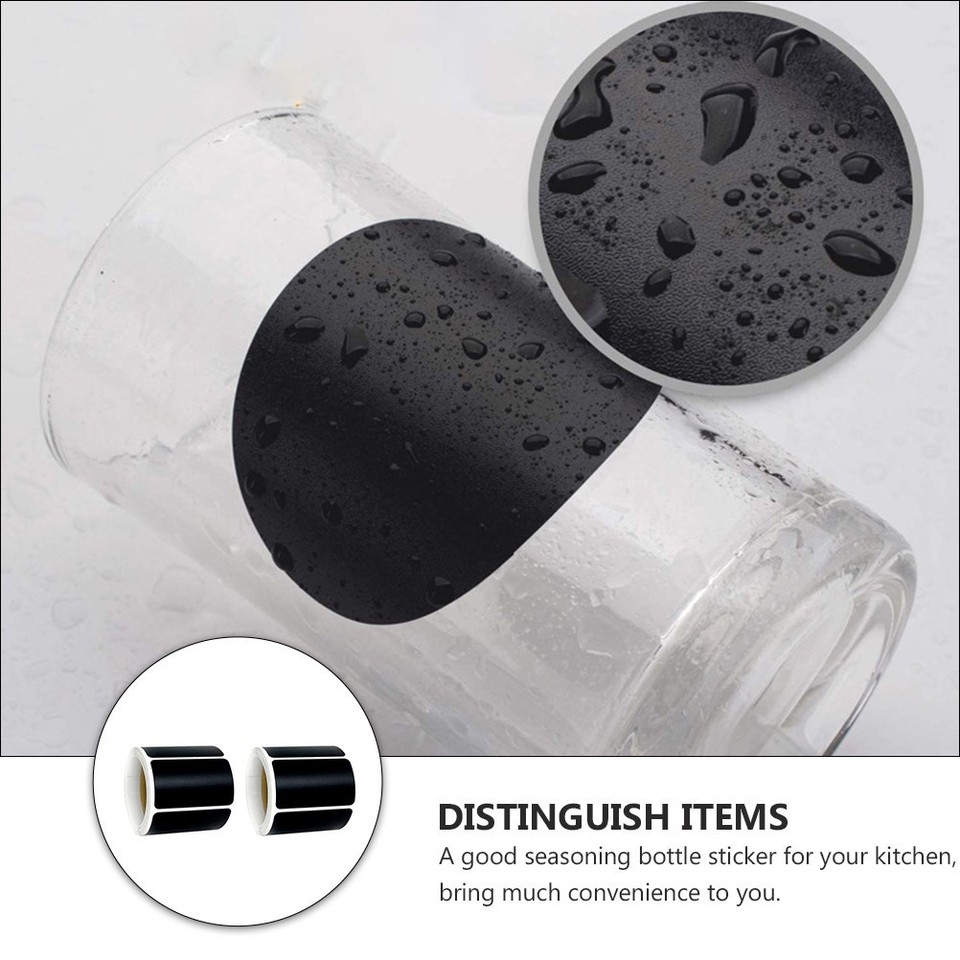 2 Rolls Label Sticker Bottle Labels Stickers Clear Waterproof Kitchen ...