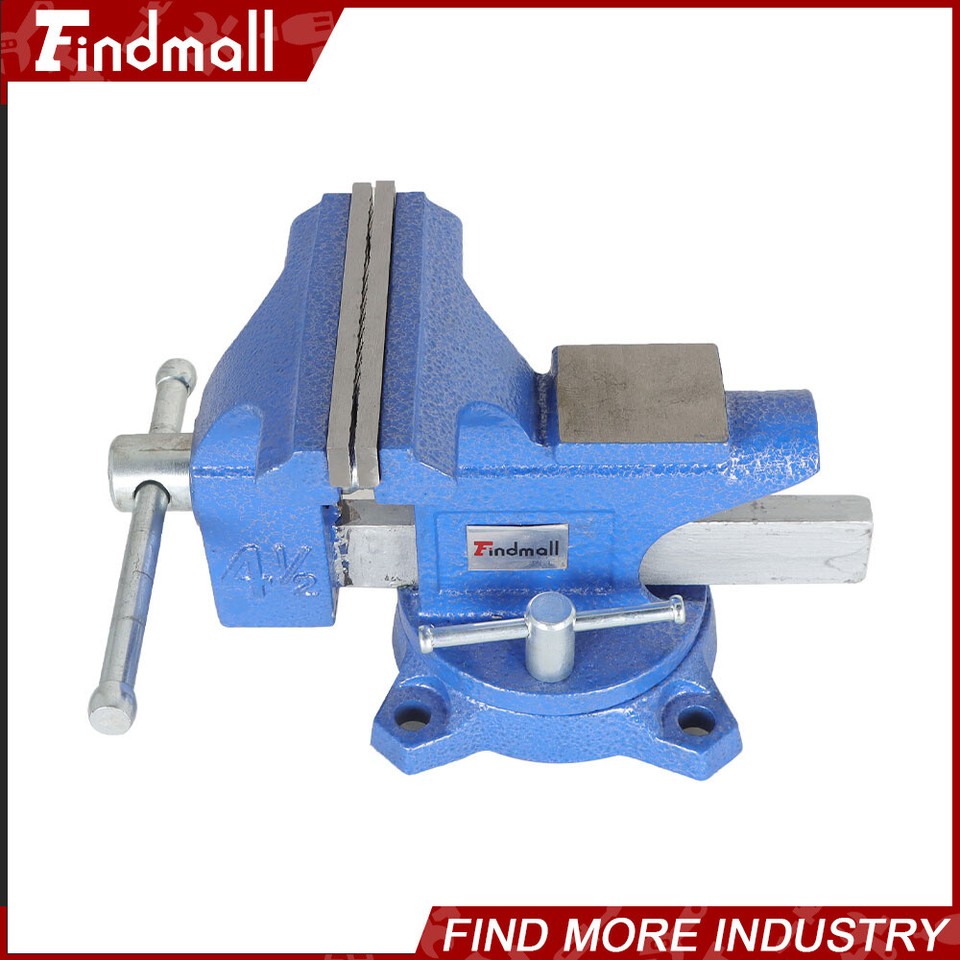 Findmall 4-1/2" Bench Vise with Anvil Swivel Locking Base Table top ...