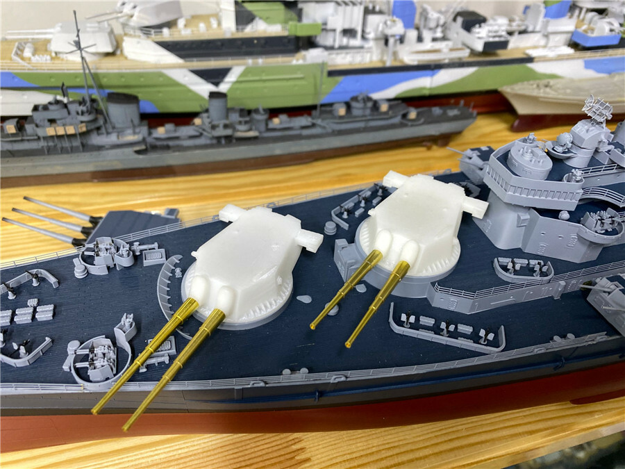 1/350 1/700 Scale US 457mm MKA Turret Metal Barrels for Ship Model | eBay