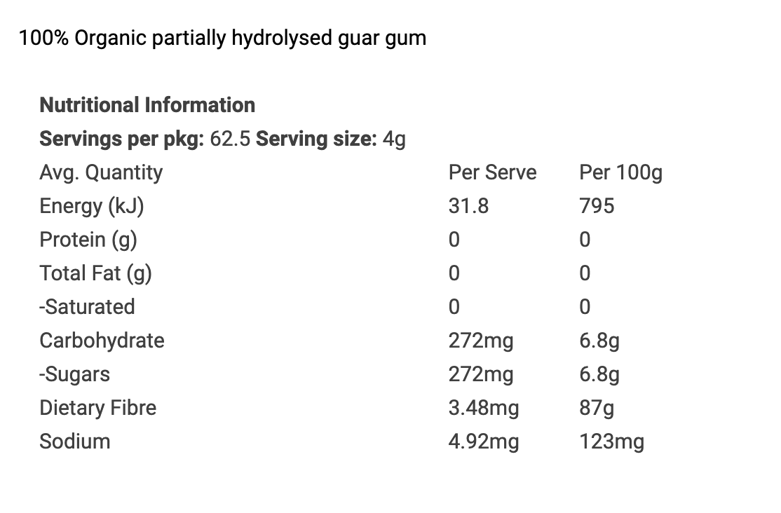 MTHFR Wellbeing Organic PHGG (Partially Hydrolysed Guar Gum) 250g RRP ...