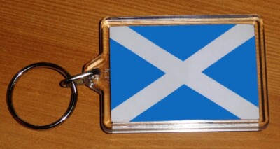 Scotland Saltire Flag Keyring Double Sided Key Ring | eBay UK
