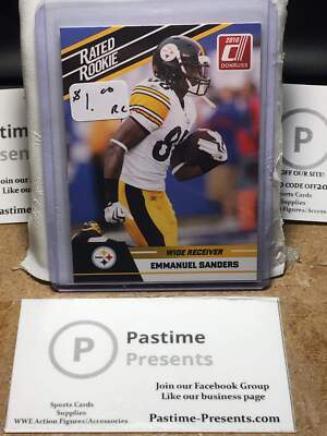 2010 Donruss #36 Emmanuel Sanders Rated Rookie RC Pittsburgh Steelers ...
