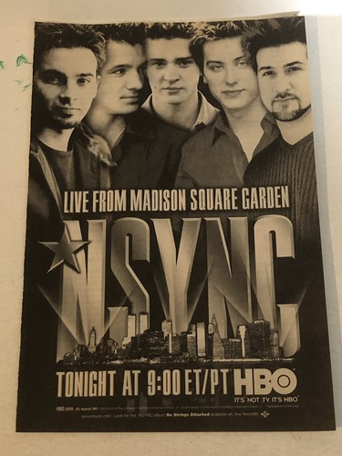 NSync Live At Madison Square Garden Tv Guide Vintage Print Ad Justin ...