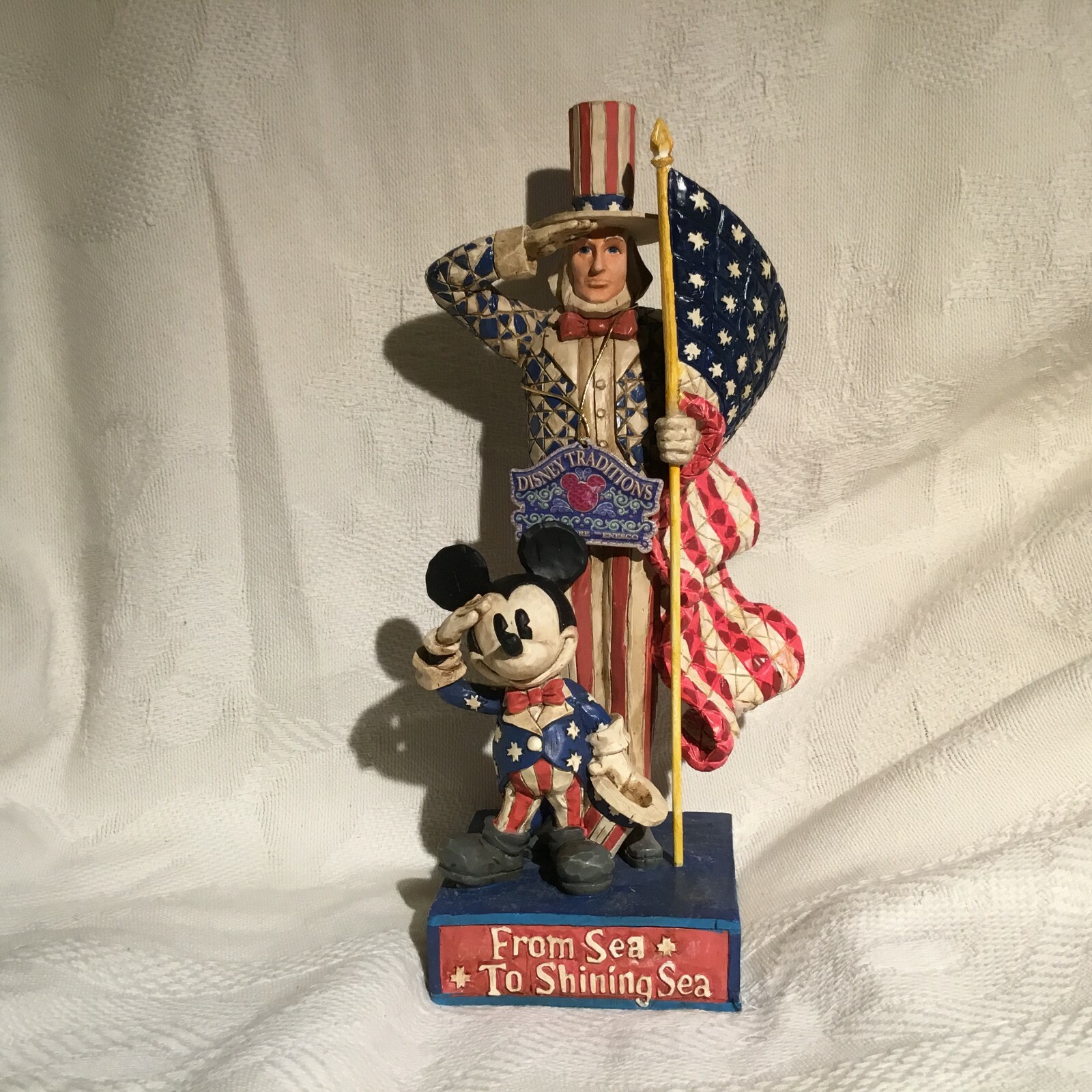 Disney Jim Shore Mickey & Uncle Sam AMERICAN ORIGINALS Figurines Figure ...