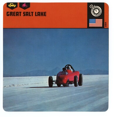 Great Salt Lake - Speed Records Edito Service SA Auto Rally Card | eBay
