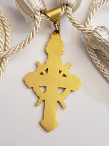 DeMolay Legion of Honor Cross Medallion White Cordon Rope Cord Tassel ...