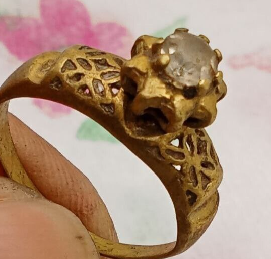 ANTIQUE VERY RARE ANCIENT BRONZE ROMAN STYLE RING WEDDING AMAZING OLD ...