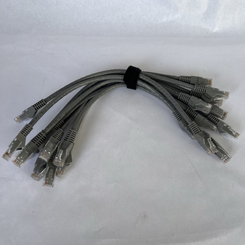 10 Pack Lot - 1ft Cat6 Gray Ethernet Bootless Network LAN Patch Cable ...