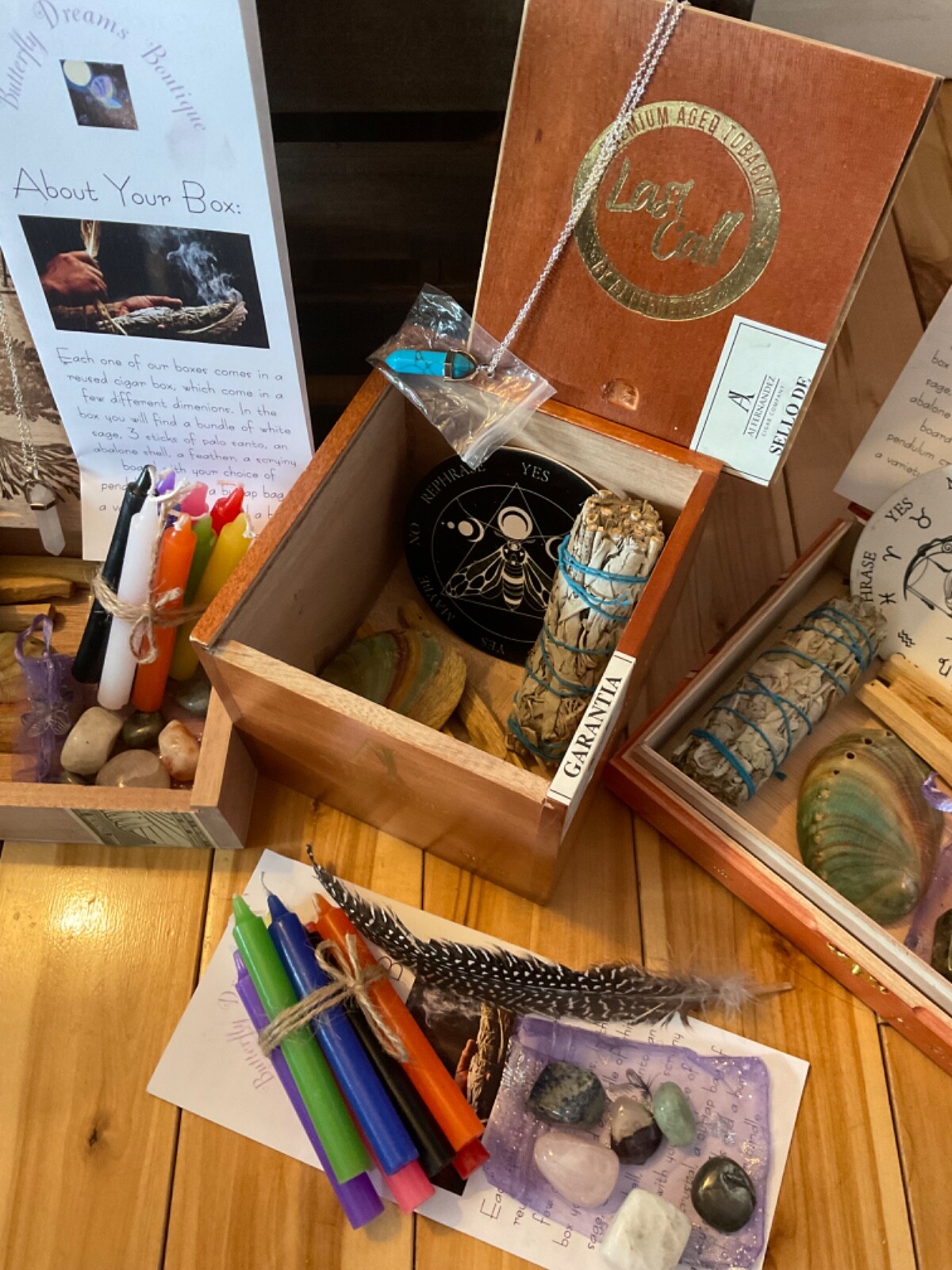 Portable alter box made with reused cigar boxes | eBay