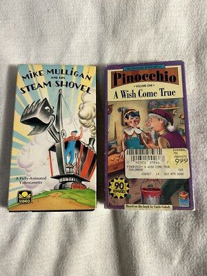 Mike Mulligan and His Steam Shovel And Pinocchio A Wish Come True VHS ...