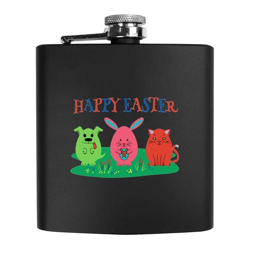 6oz (170ml) 'Happy Easter Eggs' Pocket Hip Flask (HP00036997) | eBay