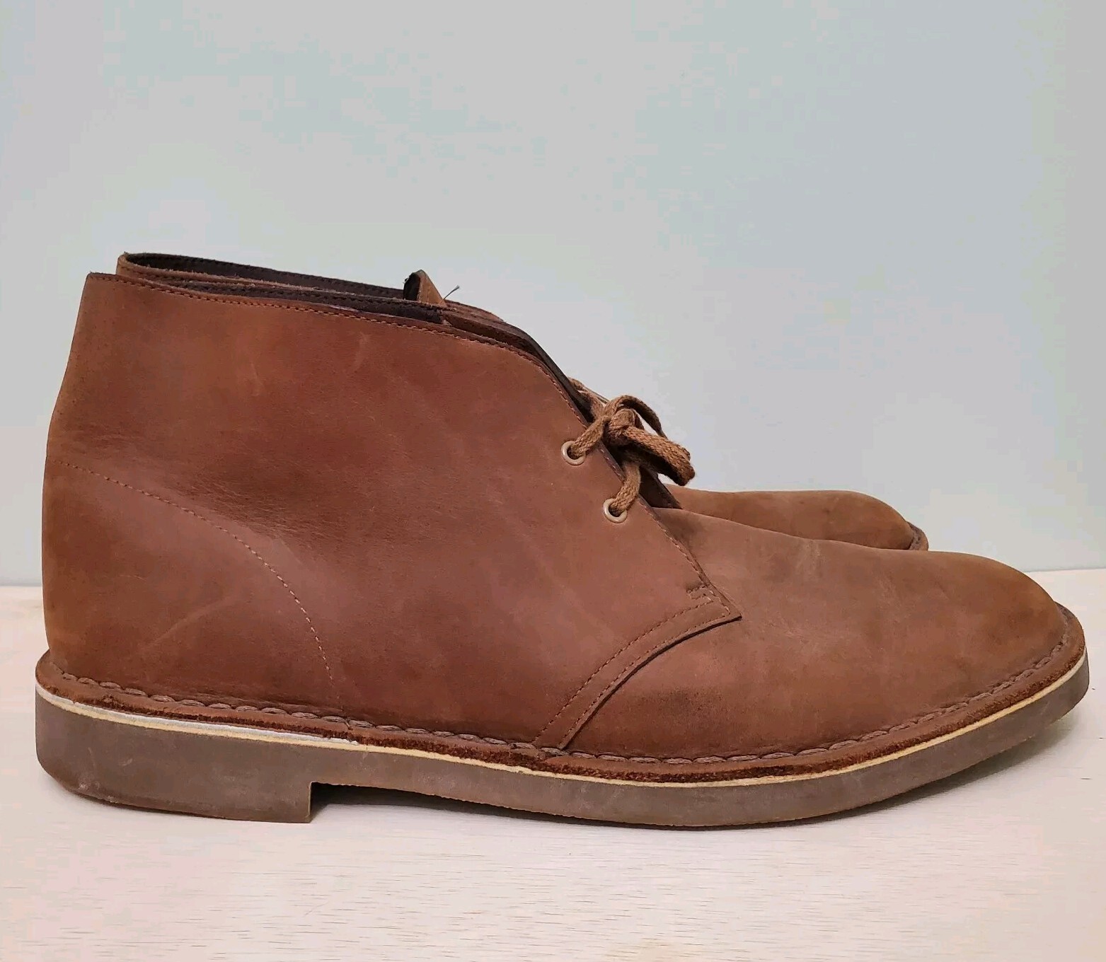 Clarks Originals Desert Chukka Boots Brown Leather L… - Gem