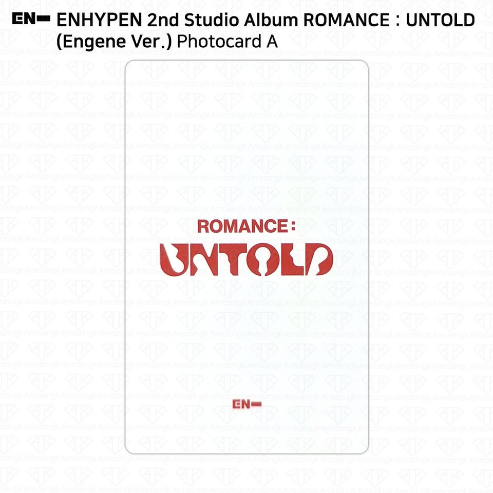 Enhypen 2nd Studio Album ROMANCE:UNTOLD Engene Ver Photocard Cover ...