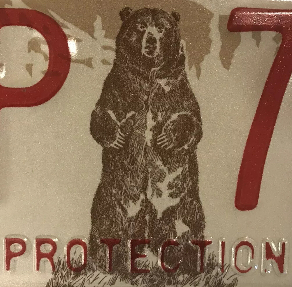 PROTECT ALASKA PENINSULA WILD BEAR GRIZZLY license plate State Police ...