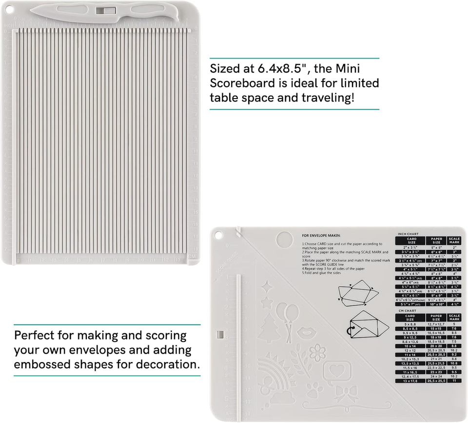 6.4"X 8.5" Mini Score Board Multi-Purpose Scoring Board Envelope Maker ...