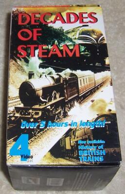 Decades of Steam 4 VHS Video Set train railroad Britain locomotives ...