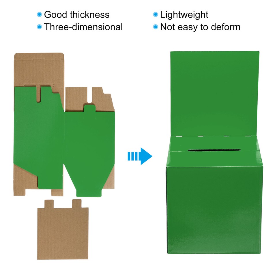 2Pcs Ballot Box Raffle Box with Removable Header Board Suggestion Box ...