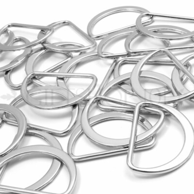 Chrome D-Ring Fastener Strapping Webbing Metal Belt Buckle Leather Bags ...