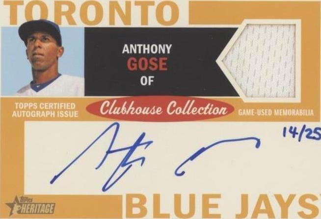 2013 Topps Heritage - Clubhouse Collection Relics Anthony Gose #CCAR-AG ...