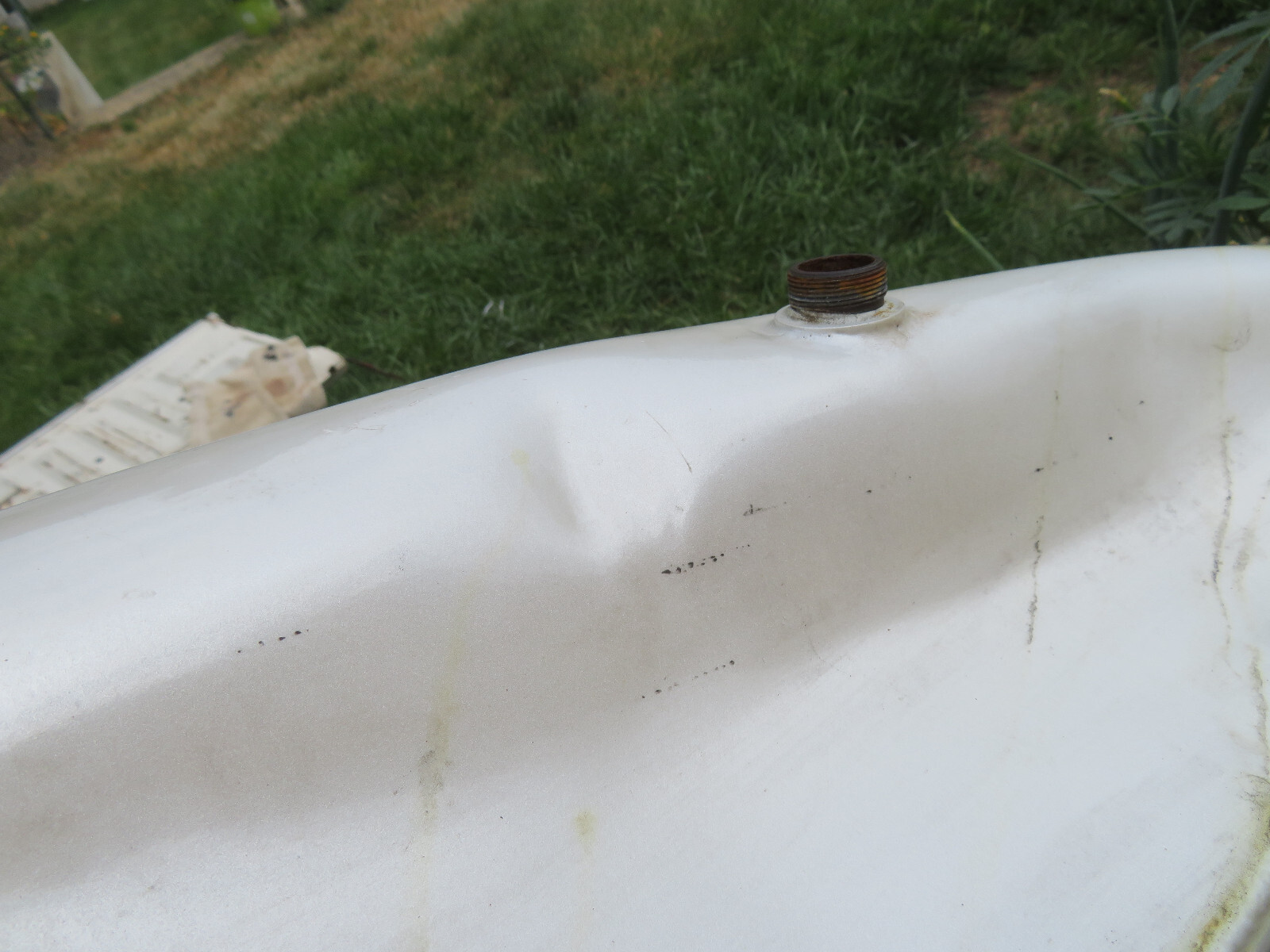 HARLEY DAVIDSON HD Shovelhead Panhead Motorcycle Split Gas Tanks White ...