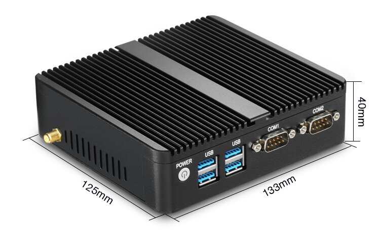 XCY fanless mini pc core i3 4010U dual RS232 dual LAN industrial pc ...
