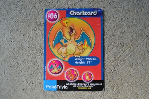1998 Charizard PokeTrivia #06 Pokemon Card Mewtwo Strikes Back Movie ...