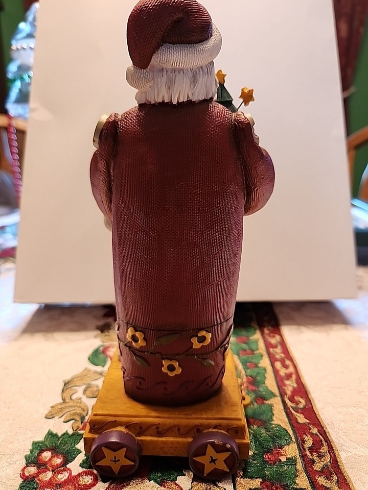 Demdaco Americana Christmas Santa with Bunny Tree Figurine Kathy Killip ...