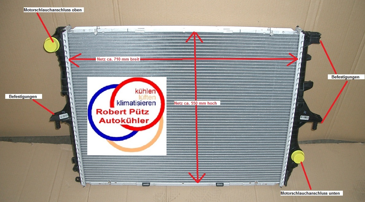 Kühler Wasserkühler Porsche Cayenne 955, 3,0 TDi zu T-Nr. 95510614200 ...
