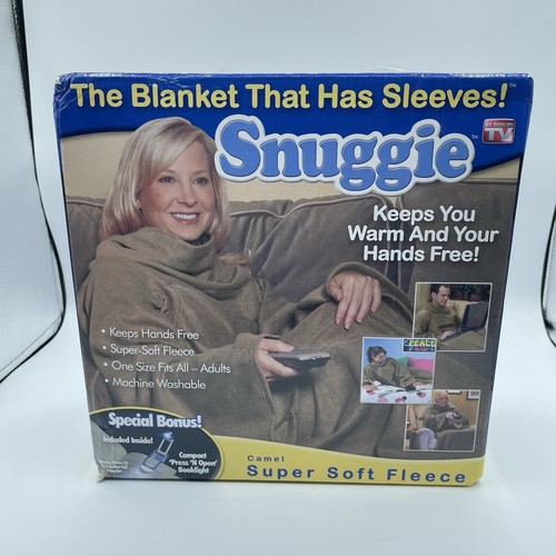 SNUGGIE Original Blanket Sleeves Blue Adult Soft Fleece In Box One Size ...