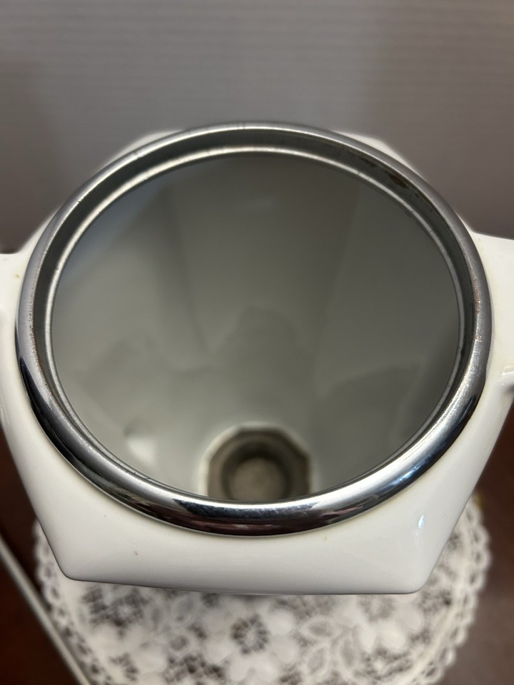 VINTAGE ROYAL ROCHESTER COFFEE POT PERCOLATOR Ceramic Poppy Plant ...