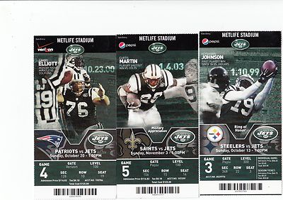 2013 NEW YORK JETS SEASON TICKET STUB SET 8 TICKETS GENO SMITH REX RYAN ...