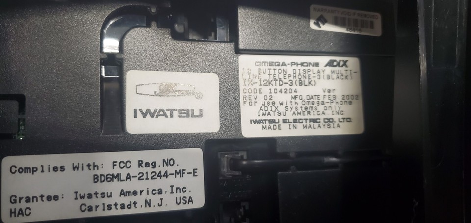 Iwatsu IX-12KTD-3 Phone Tested Warranty Adix Omega 12 Button Display ...