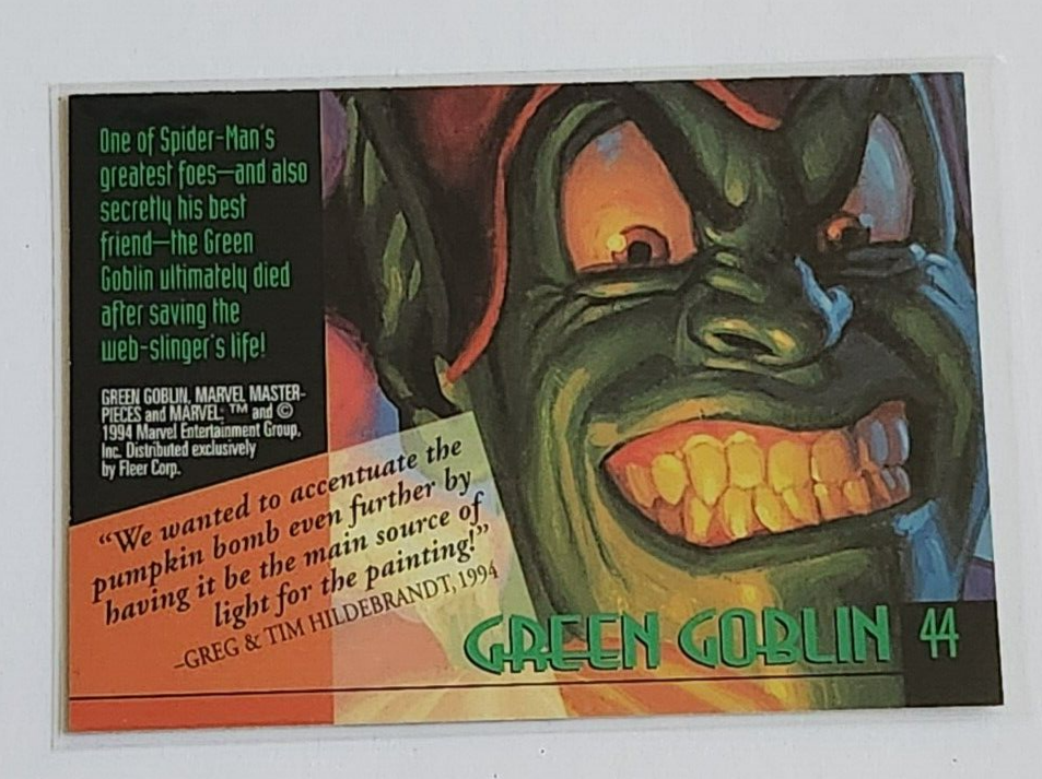 1994 MARVEL MASTERPIECES GREEN GOBLIN CARD #44 | eBay