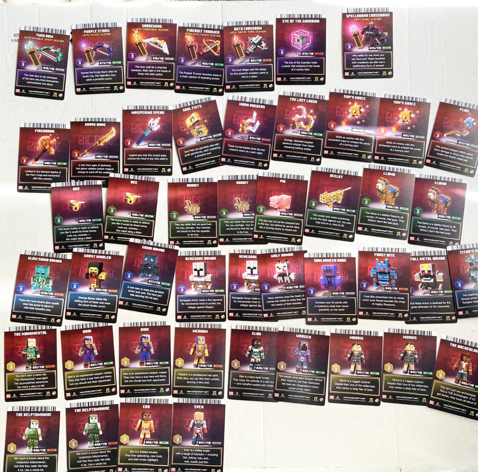 Minecraft Dungeons Arcade Cards Lot x47 Series 3 | eBay