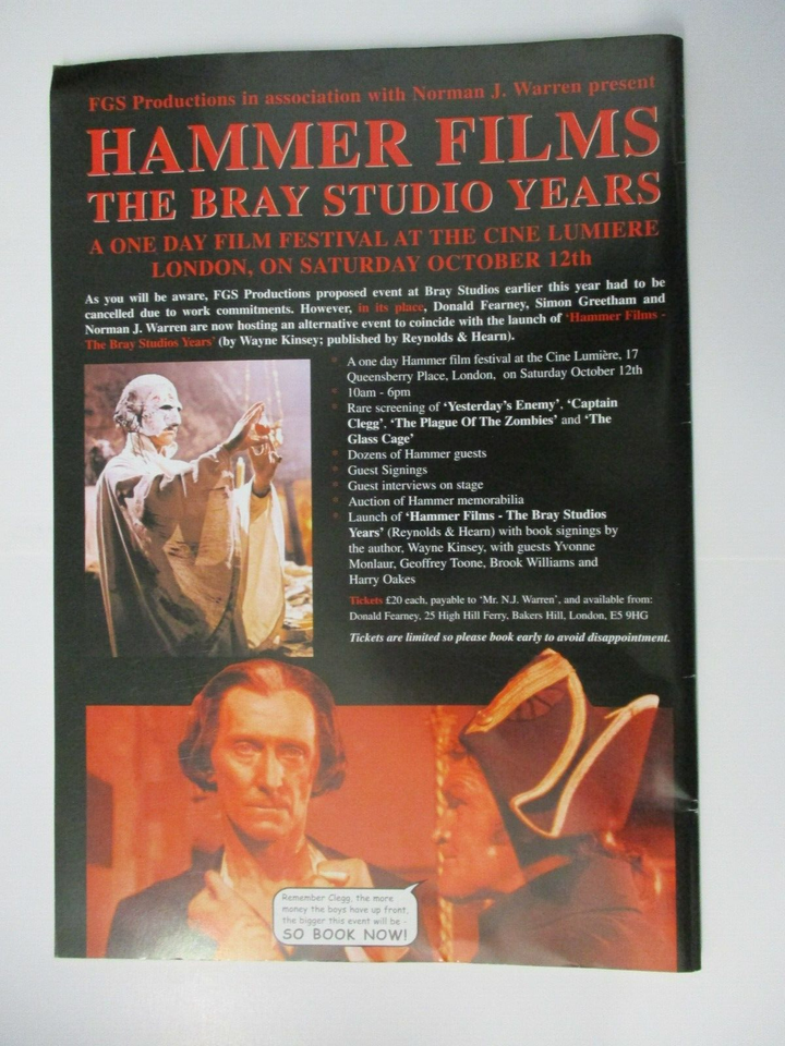 THE HOUSE THAT HAMMER BUILT UK MAGAZINE #17 2002 VERONICA CARLSON BERT ...