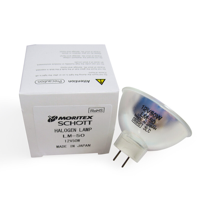 MORITEX SCHOTT LM-50 Lamp 12V50W MCR-50 Fiber Optic Bulb Light Source ...