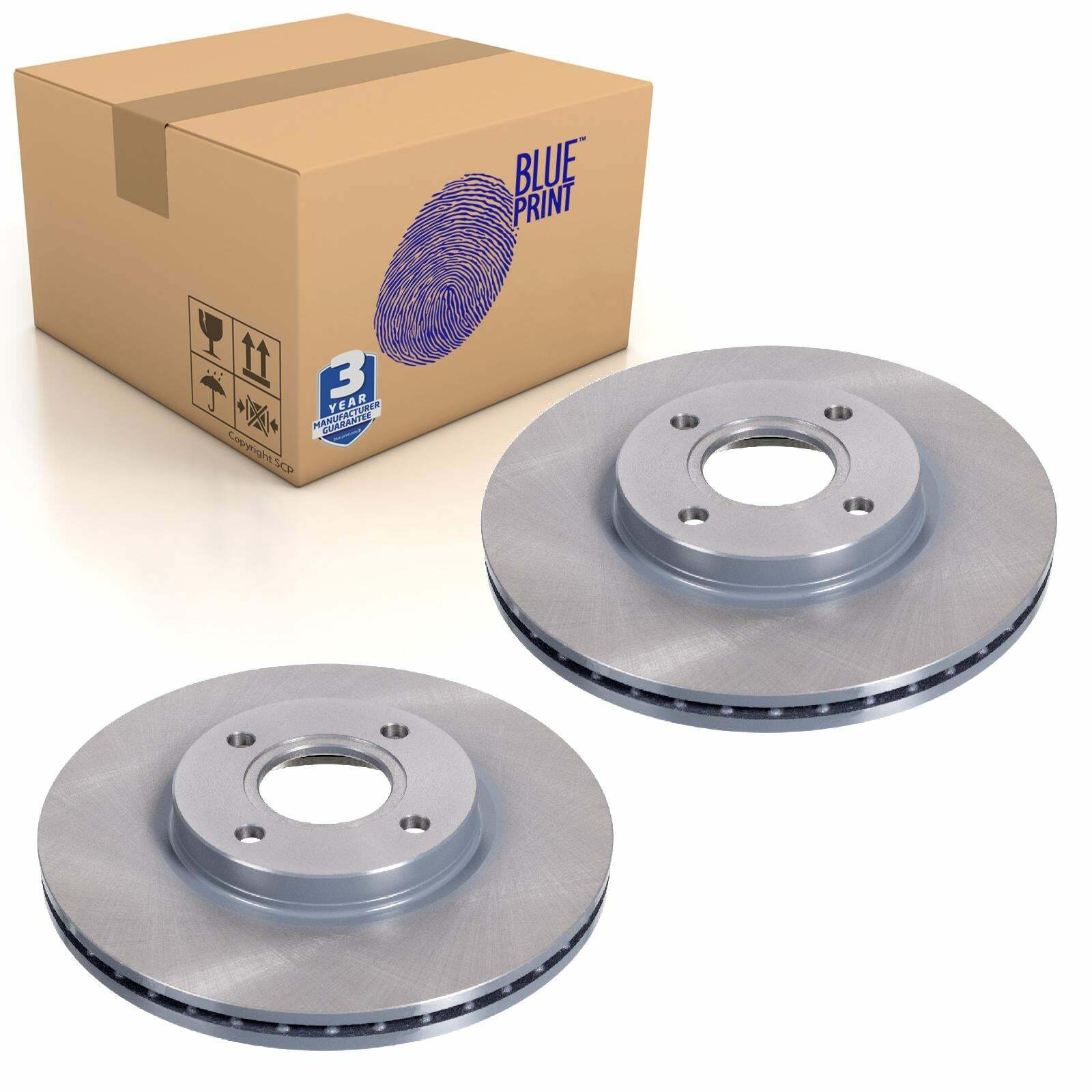 Pair of Front Brake Disc Fits Ford OE 1833867 Blue Print ADF124338 ...