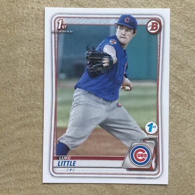 2020 Bowman Draft 1st Edition Luke Little Chicago Cubs 1st Bowman Card ...
