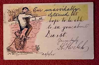 1905 Am Unavoidably Determined But Hope To Be Able To See You Post Card ...