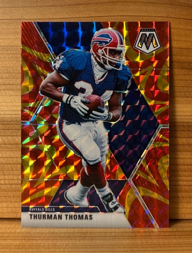 2020 Mosaic Football Thurman Thomas Orange Reactive Prizm #32 Buffalo Bills | eBay
