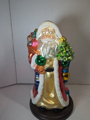 Vintage Christmas Holiday Thomas Pacconi Blown Glass Santa 30th ...