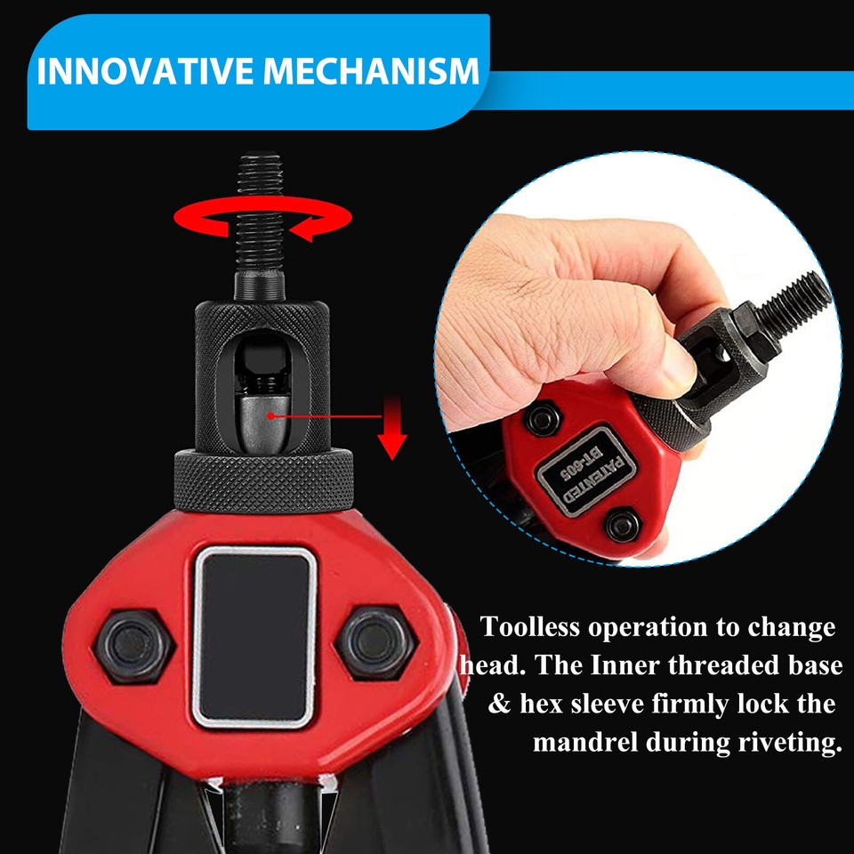 Rivet Nut Gun Kit Rivnut Tool Nut Setter Thread Setting Nutsert Tool ...