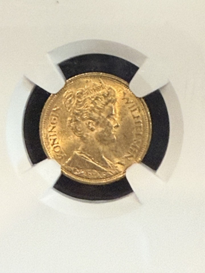 Netherlands 5 Guilder Gold Coin Unicirculated MS 62 among the scarcest ...