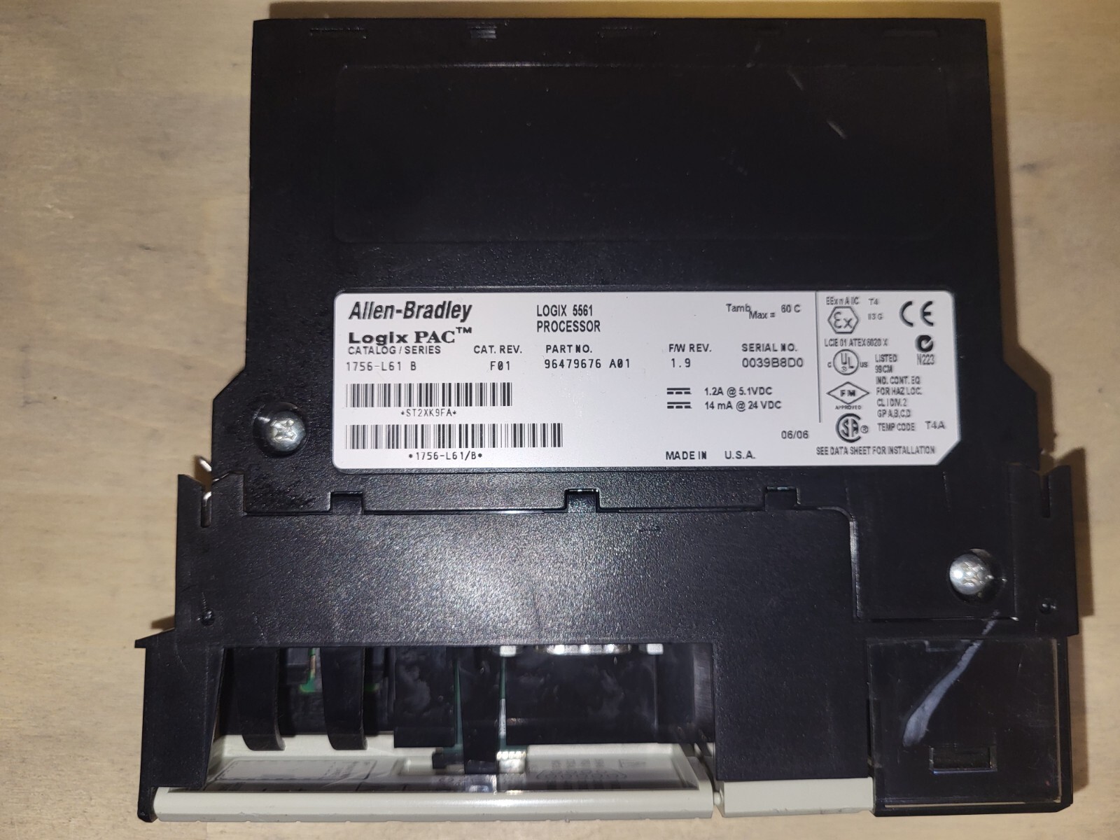 Allen Bradley Logix Pac 1756-L61 B 5561 Processor Unit | eBay