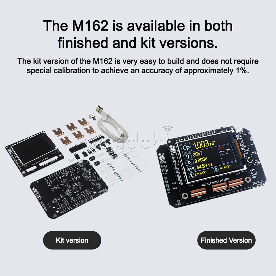 M162 High Precision LCR Meter DIY LCD Inductance Resistance Capacitance ...